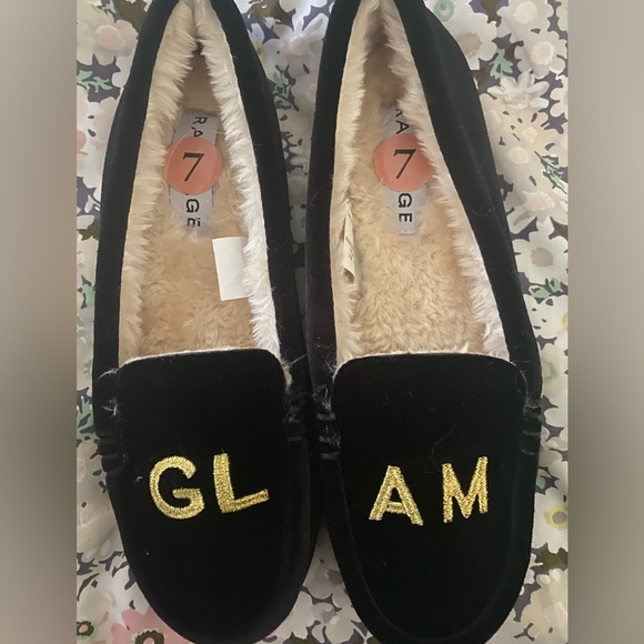 Rampage | Shoes | New Black Faux Fur Glam Driving Slippers Size 7 ...